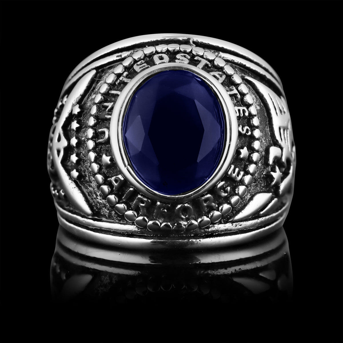United States Military Blue Stone Air Force Ring – Biker Jewelry Shop
