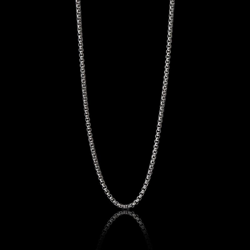 Stainless Steel Rounded Box Chain Necklace – Biker Jewelry Shop