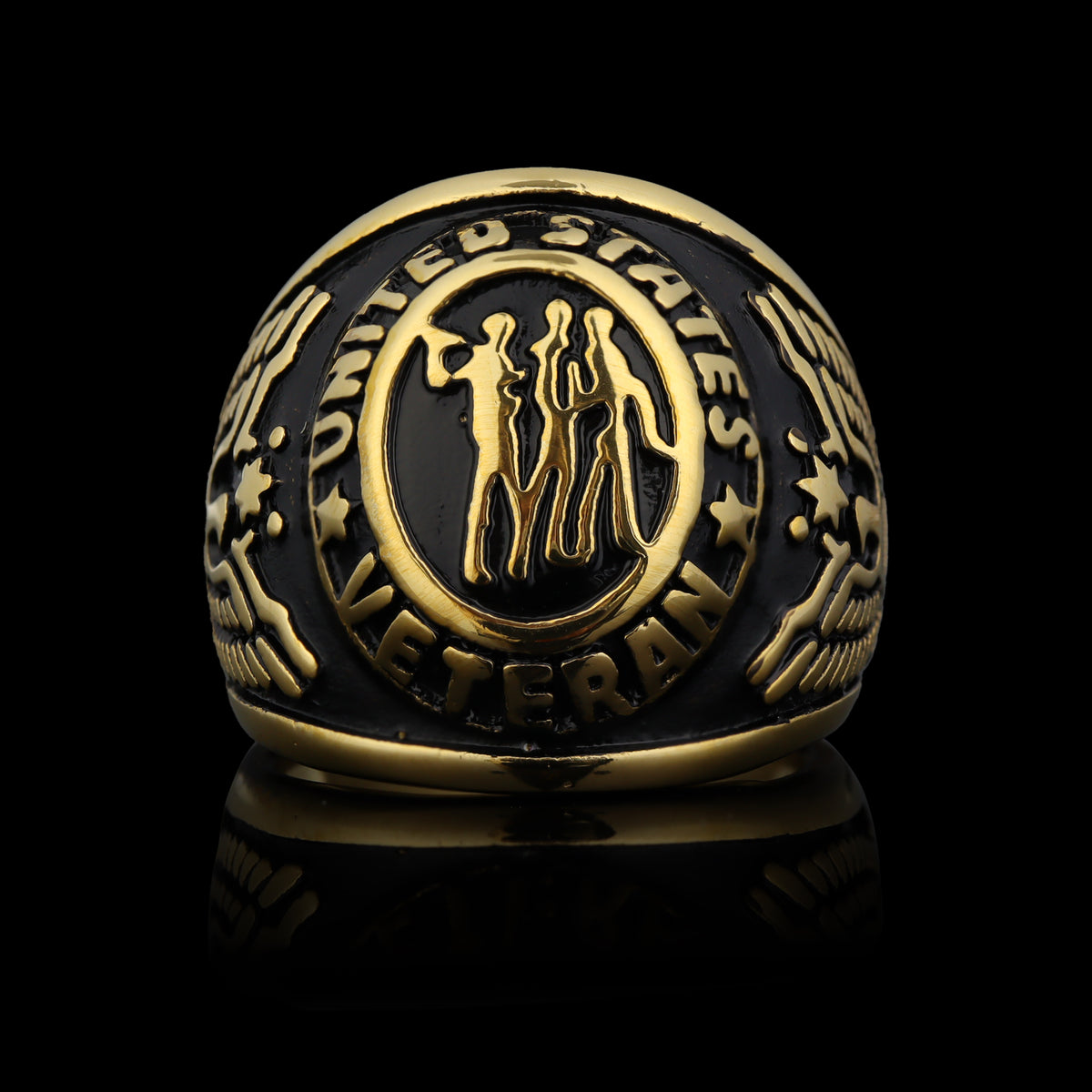 Gold United States Military Veterans Ring – Biker Jewelry Shop